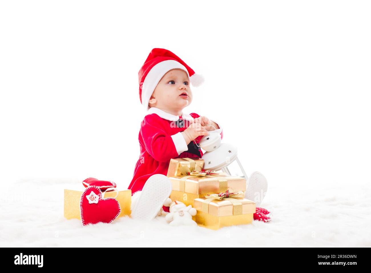 Santa girl gold hi-res stock photography and images - Alamy