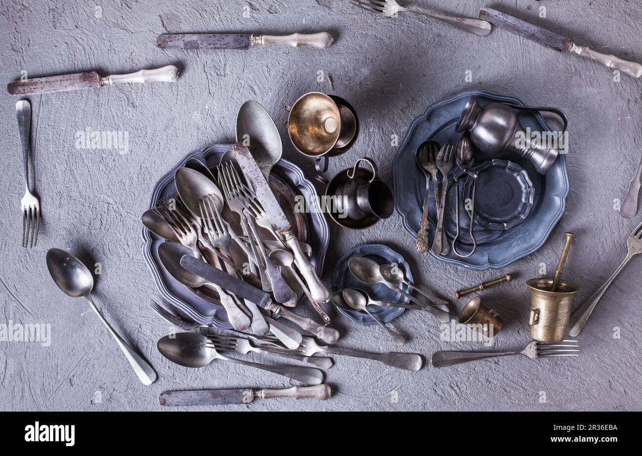 Vintage utensils collection Stock Photo - Alamy