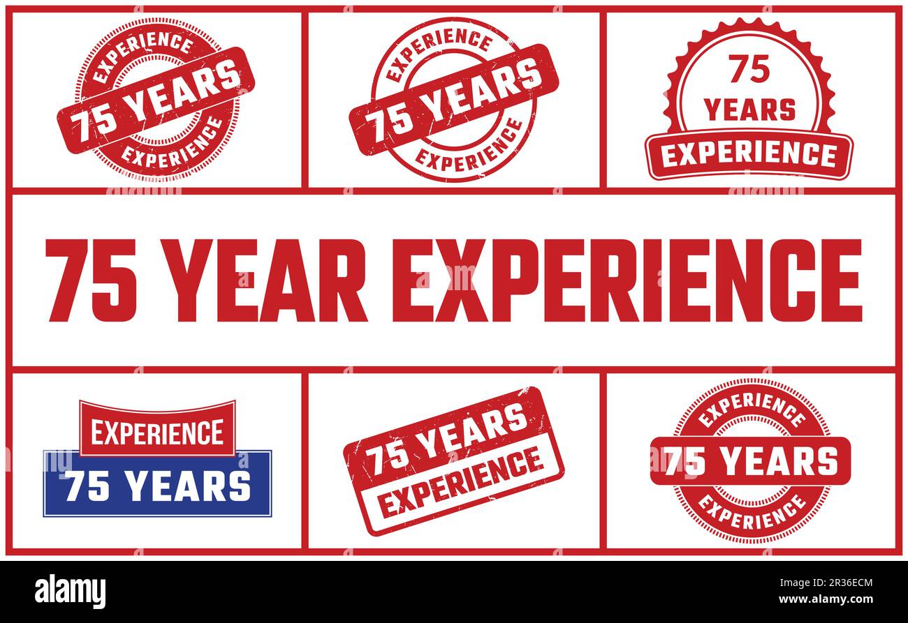 75 Years Experience Rubber Stamp Set Stock Vector Image & Art - Alamy