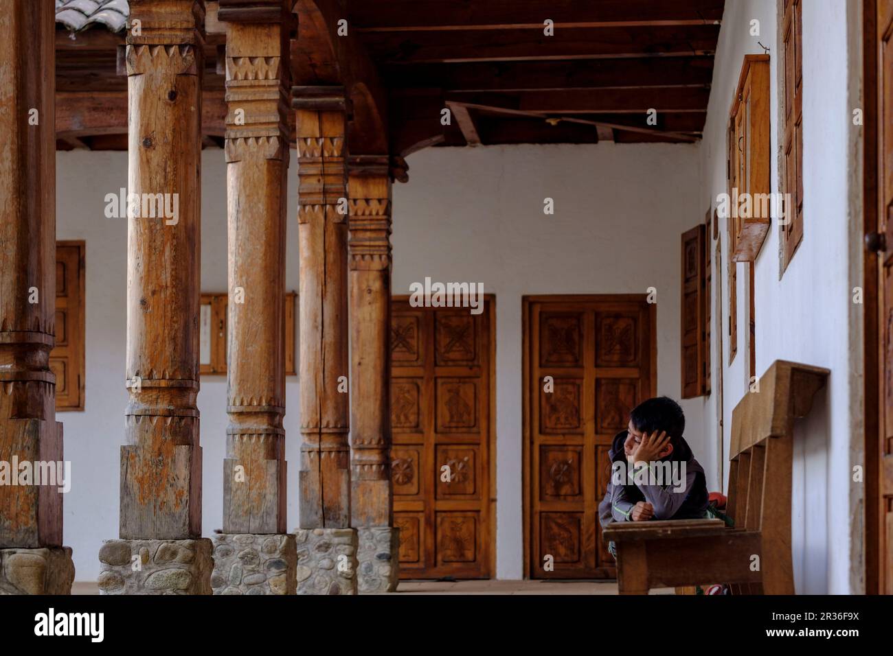 claustro de la iglesia, San Gaspar Chajul, departamento del Quiché ...