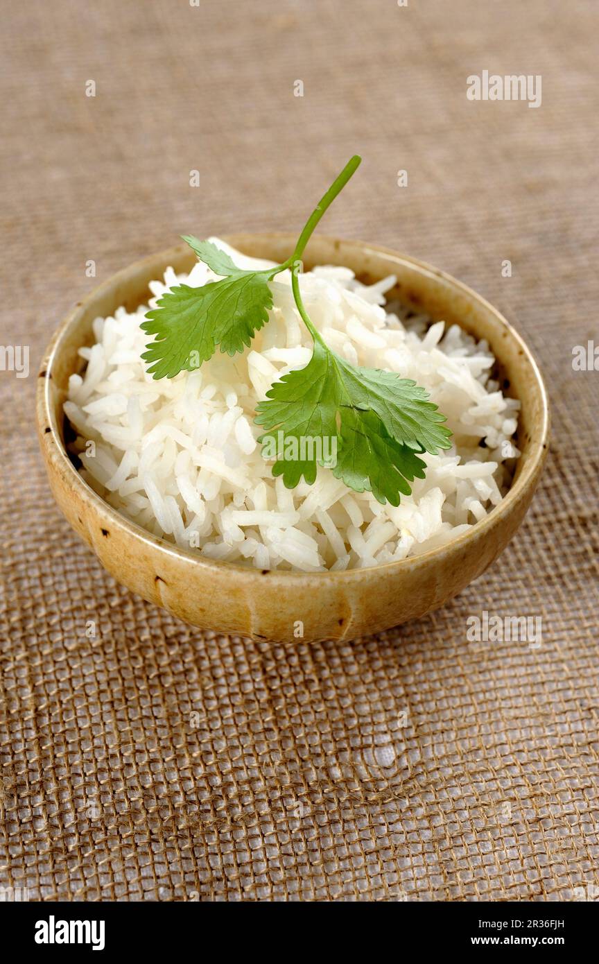 Basmati rice fresh coriander hi-res stock photography and images - Alamy