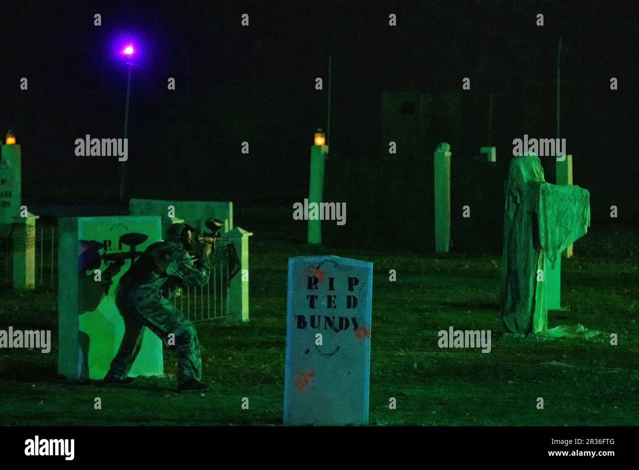 Zombie attack, Paint Ball Marratxi, Majorca, Balearic Islands, Spain ...
