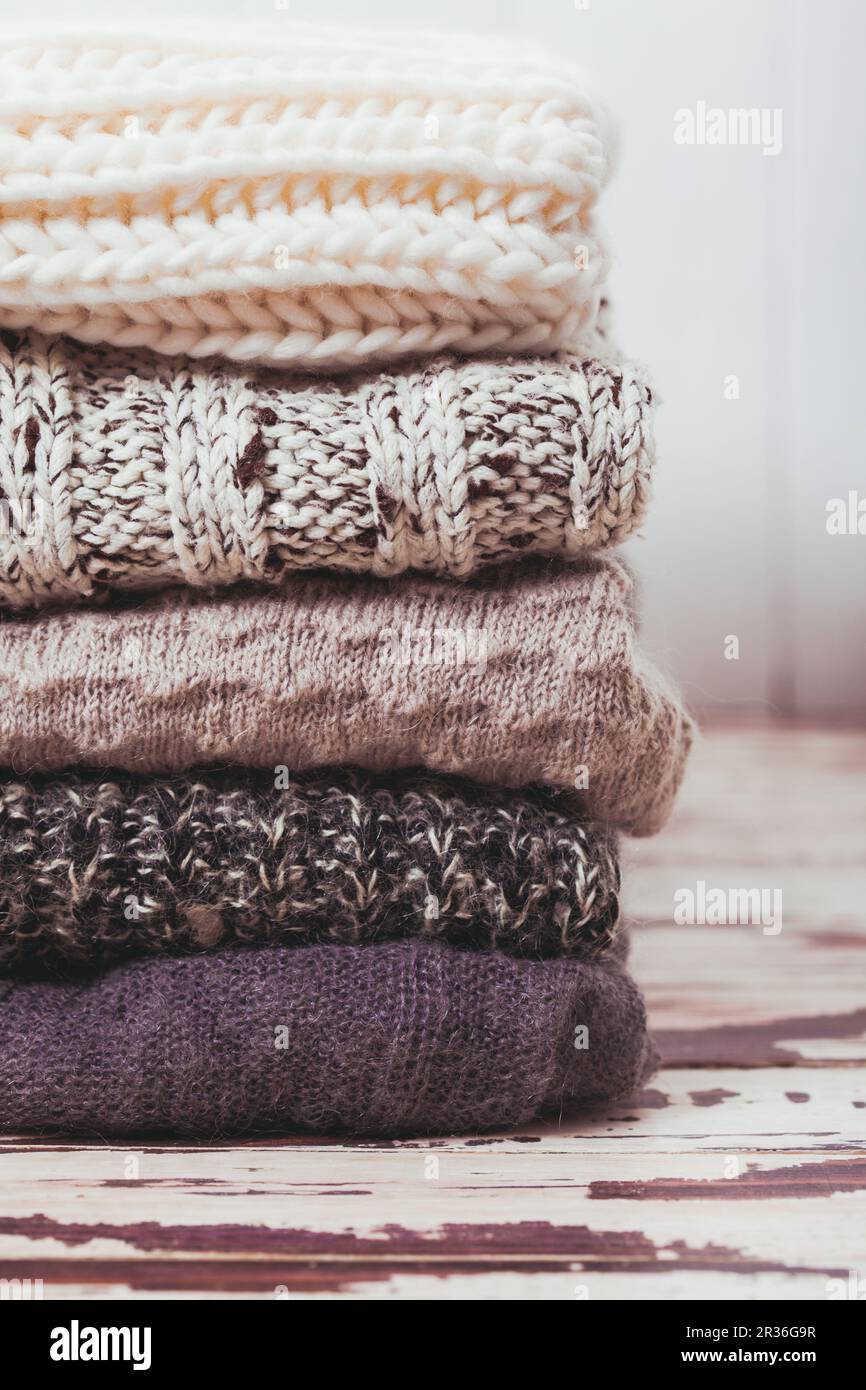 Collection woolen clothes hi-res stock photography and images - Alamy