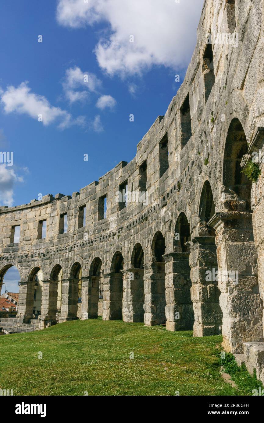 anfiteatro de Pula, Pula, peninsula de Istria, Croacia, europa Stock ...