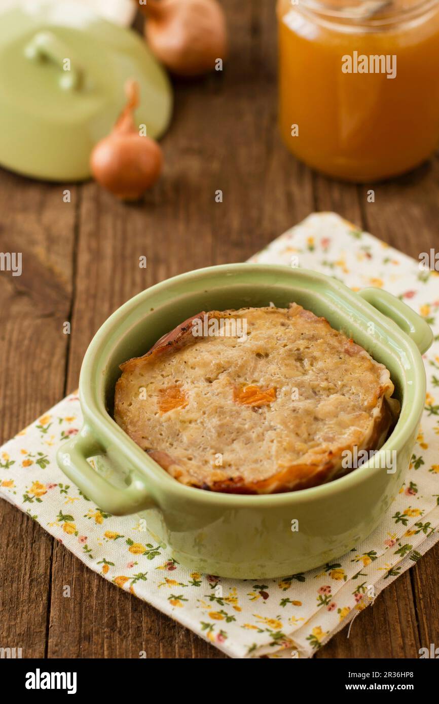 Pork terrine in a ceramic pot Stock Photo - Alamy