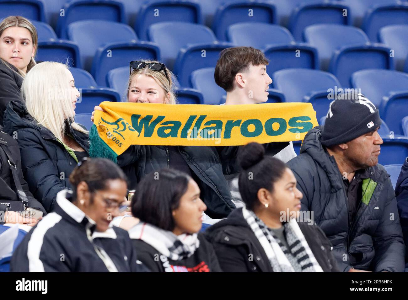 Australian Wallaroos fans show their support during the Rugby Women's ...
