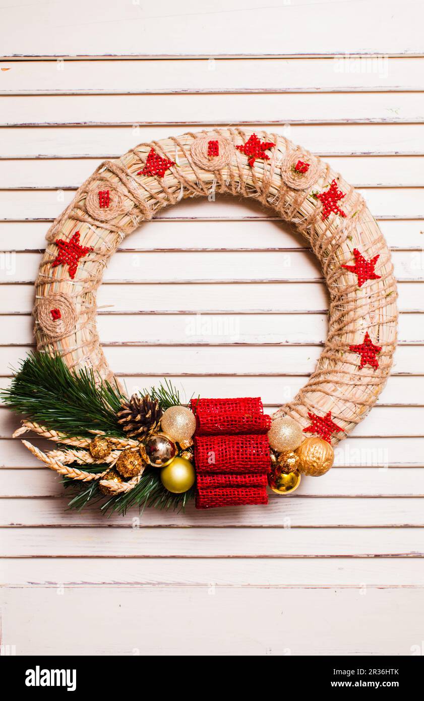 Handmade natural wreath hi-res stock photography and images - Alamy