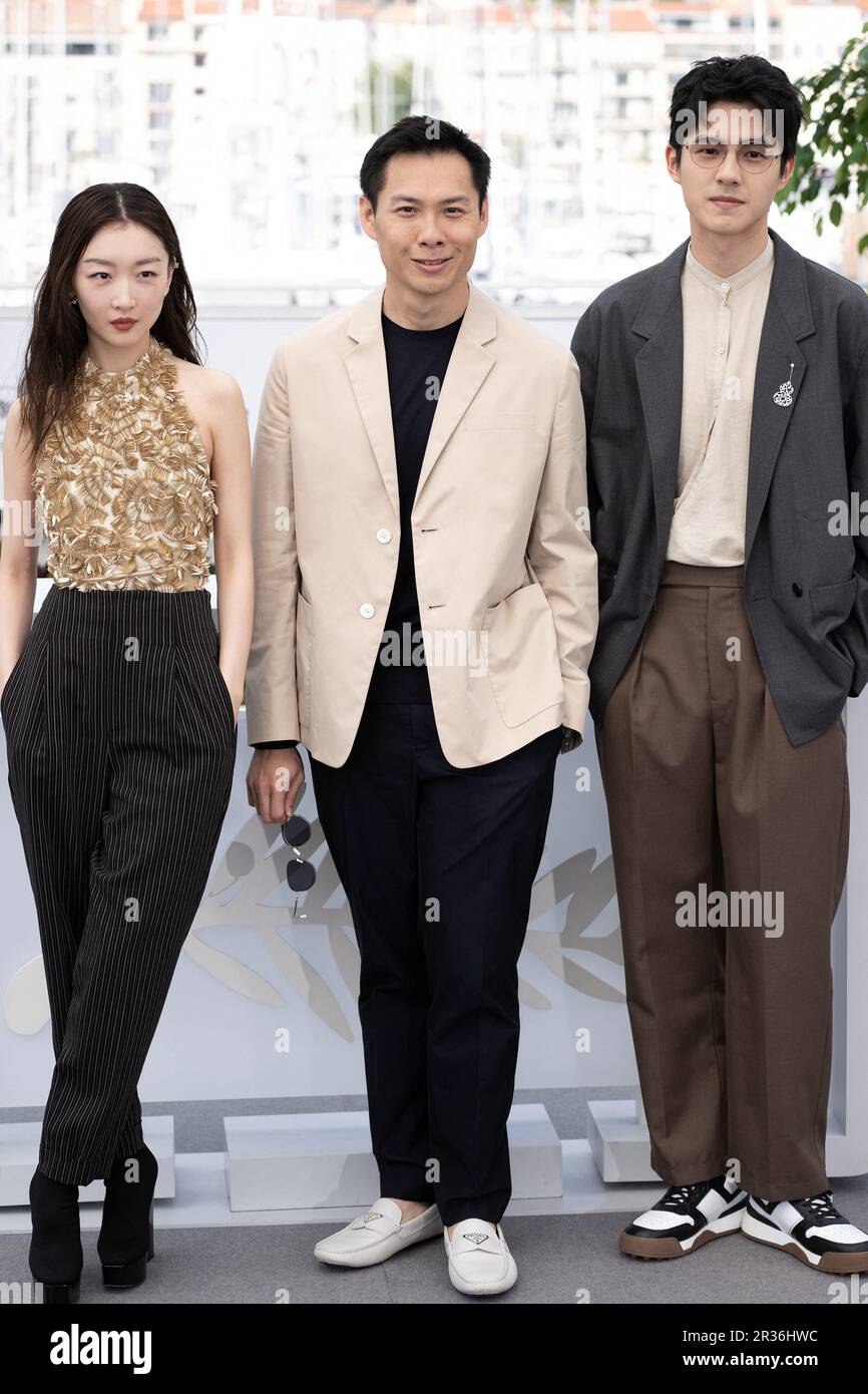 Cannes, France. 23rd May, 2023. Dongyu Zhou, Director Anthony Chen and ...