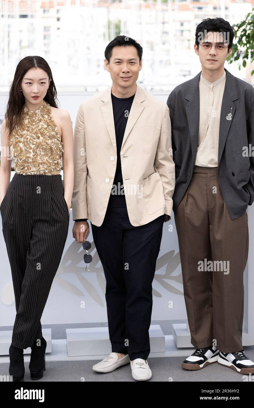 Cannes, France. 23rd May, 2023. Dongyu Zhou, Director Anthony Chen and ...