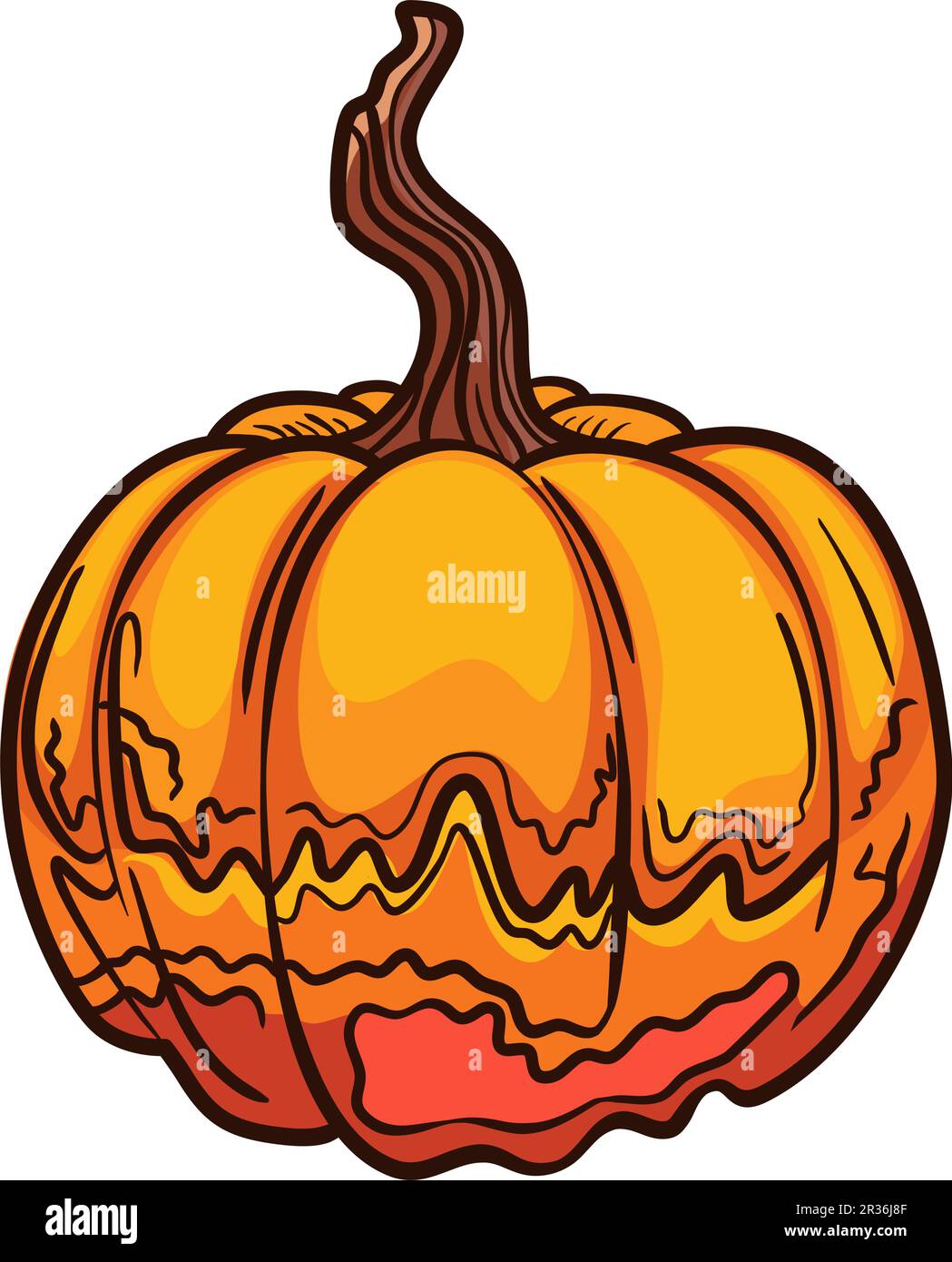Pumpkin vegetable in doodle technique vector illustration Stock Vector ...