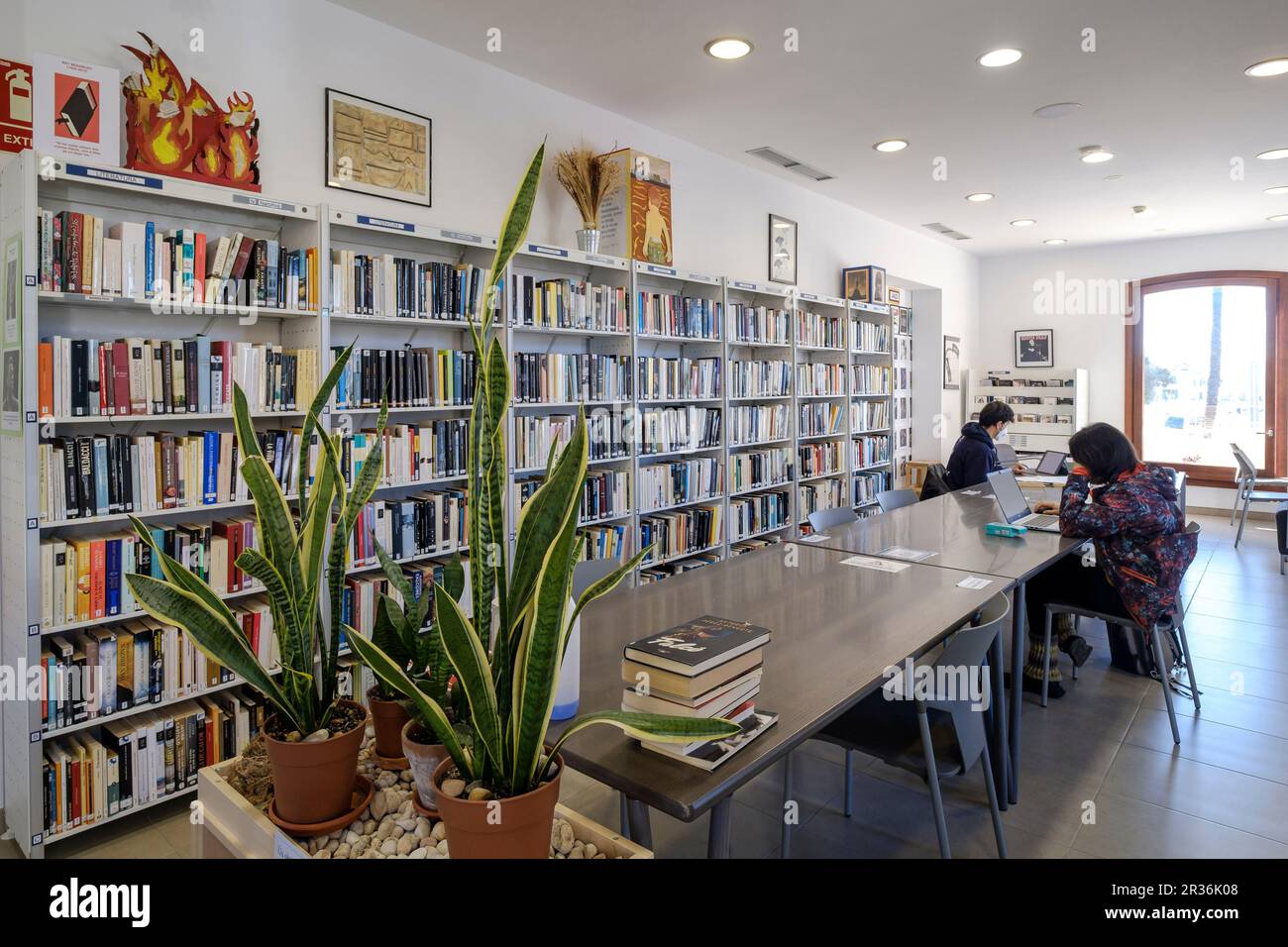 municipal library managed by the city council, Aula de la Mar, center ...