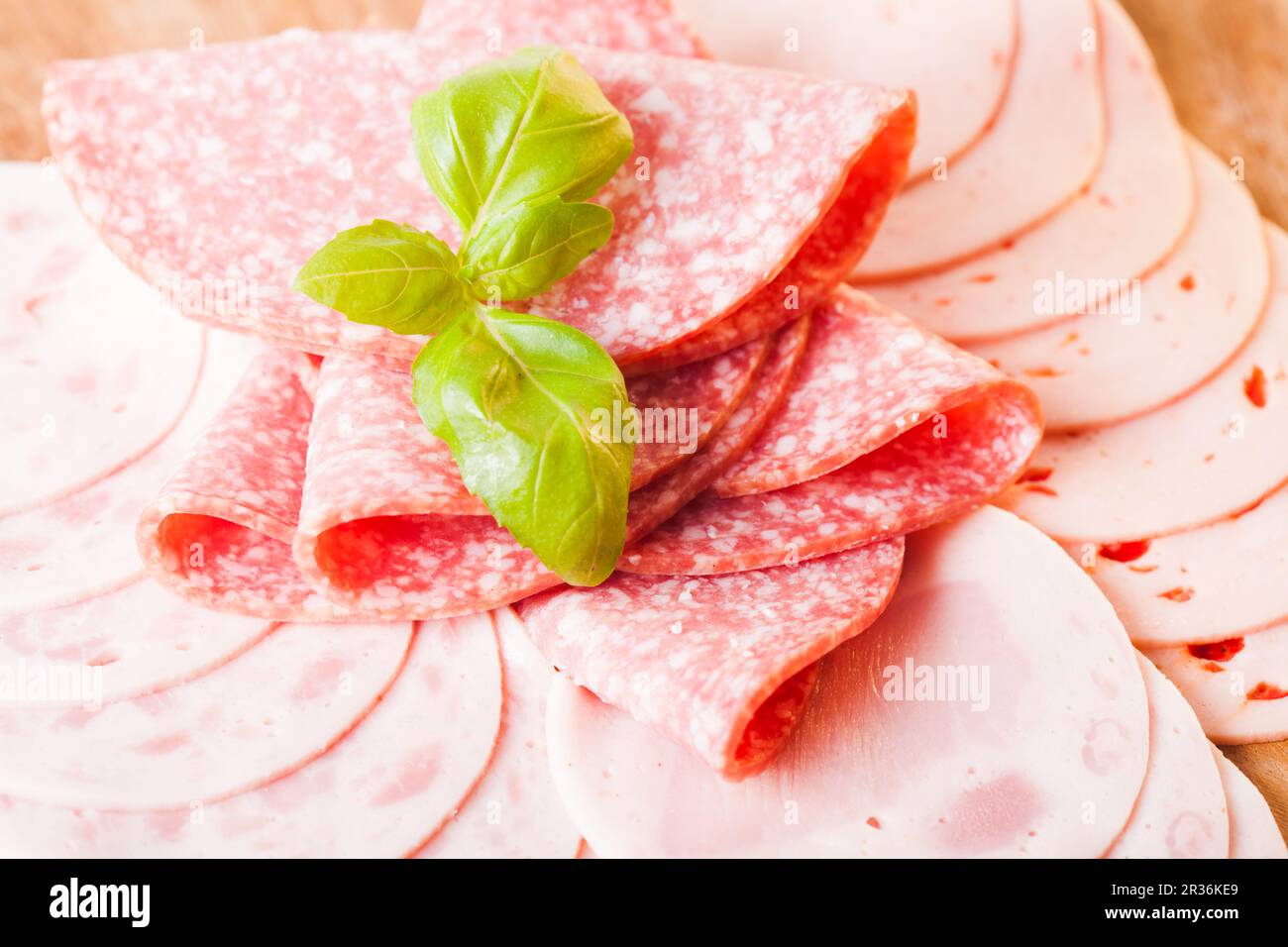 Types of sausage appetizer Stock Photo - Alamy