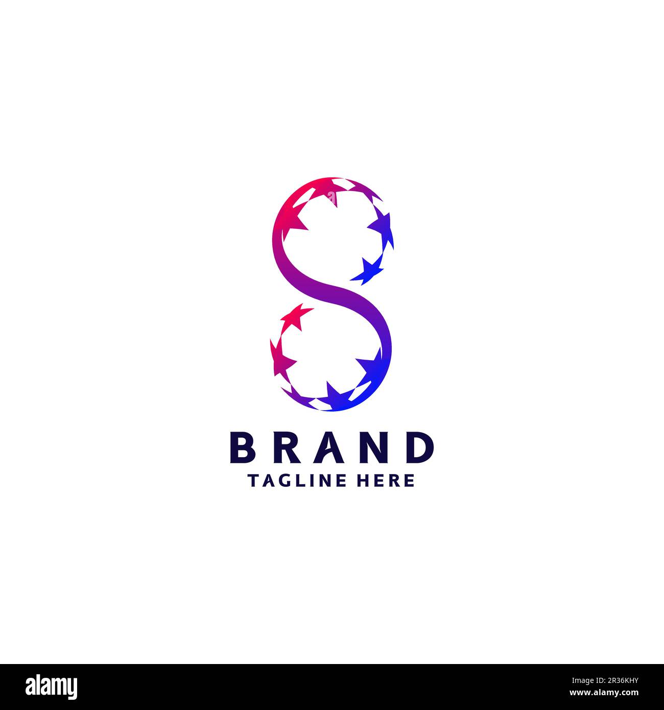 Letter S Logo Design with Star Accent. Unique Letter S Logo Design with ...