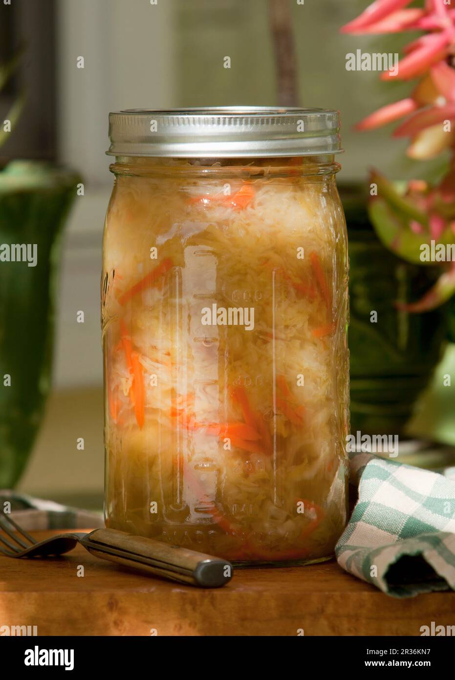 Homemade sauerkraut in a preserving jar Stock Photo - Alamy