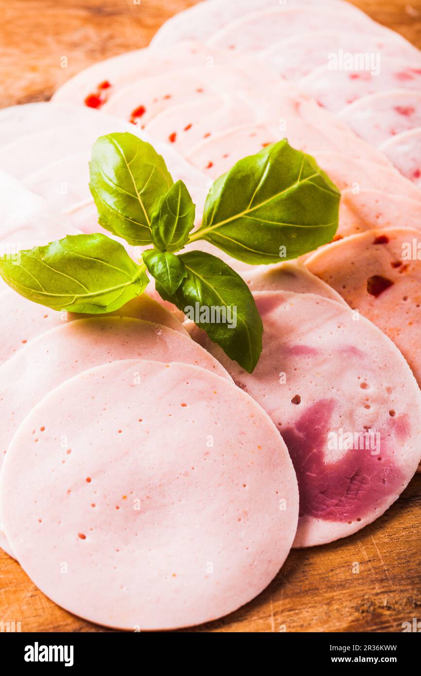 Variety of processed cold meat products Stock Photo - Alamy