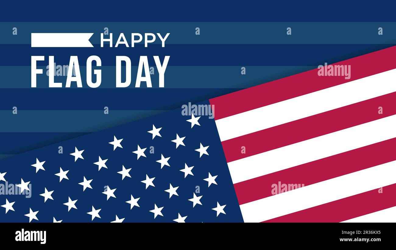 Happy Flag Day in the June 14 USA, vector illustration, best for social ...