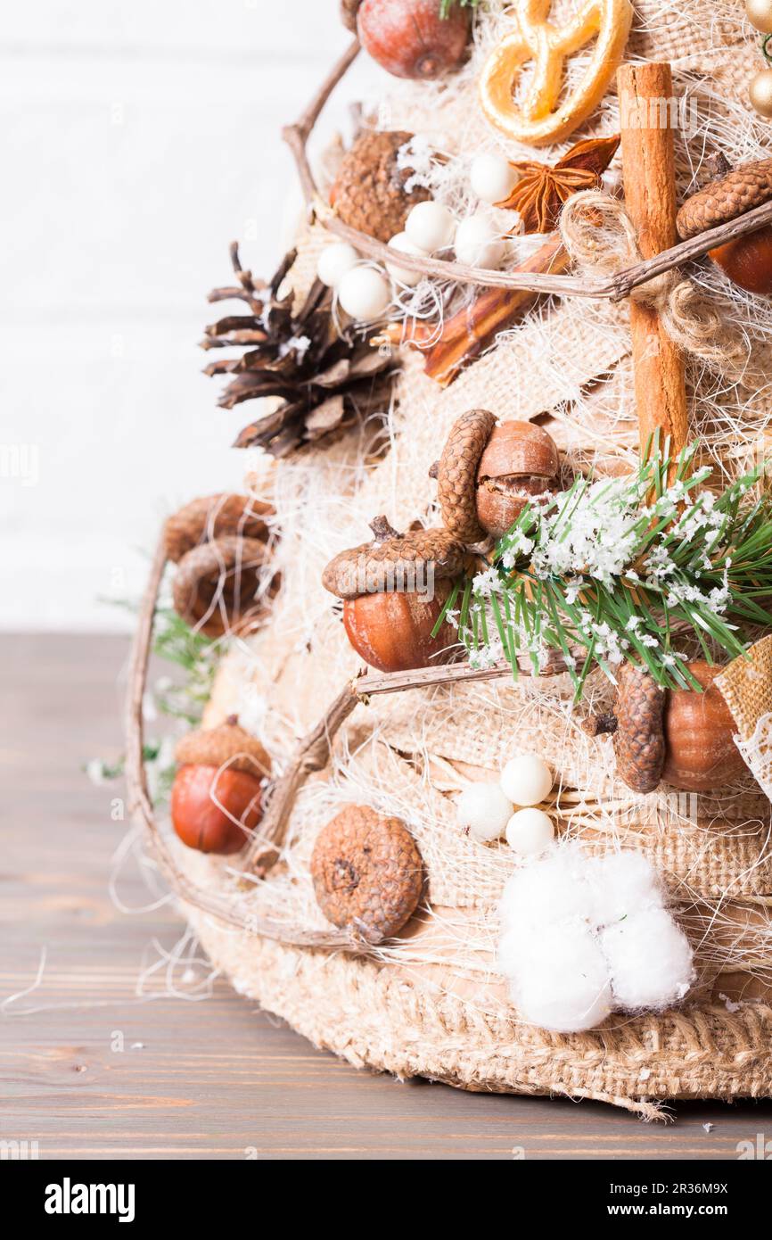 Rustic Christmas topiary Stock Photo - Alamy