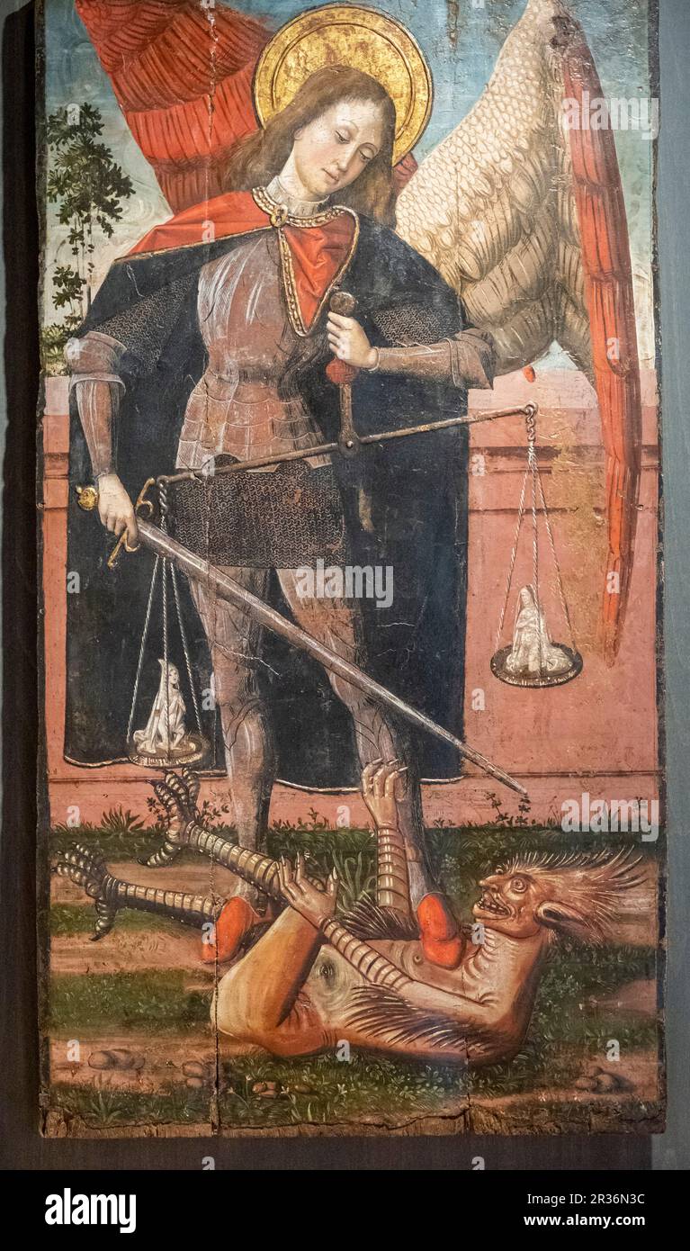 Saint michael the archangel defeating the devil hi-res stock photography and images - Alamy
