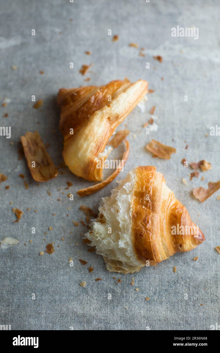 Croissant broken butter hi-res stock photography and images - Alamy