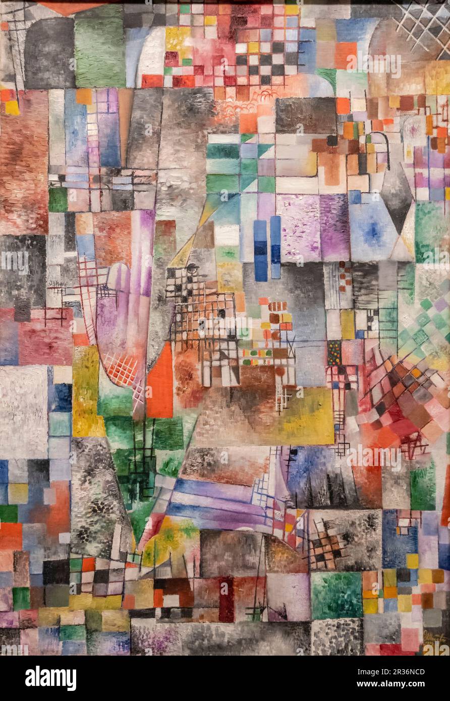 Picture whit the Grig Motif in the Middle, Georg Muche, 1919, Berlin ...