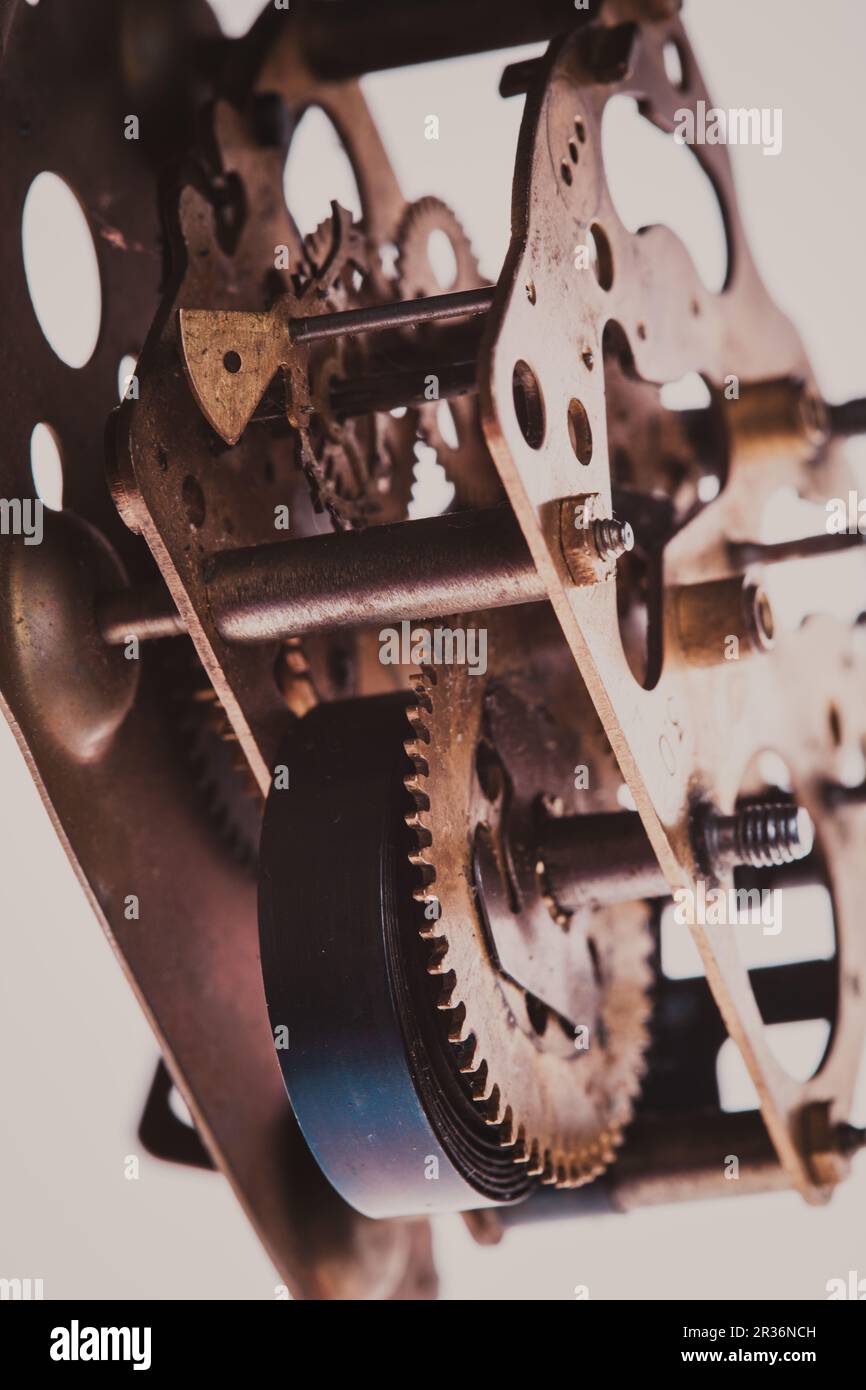 Vintage clock mechanism Stock Photo - Alamy
