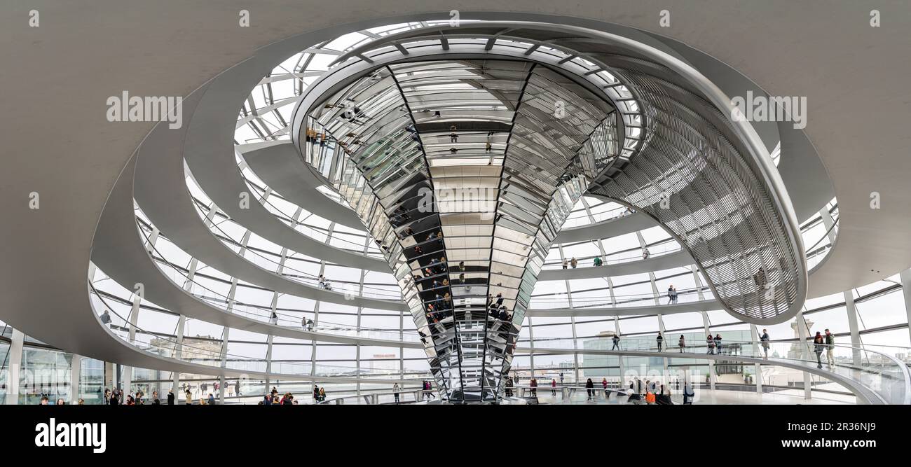 reichstag dome, designed by architect Norman Foster, Berlin, Federal ...