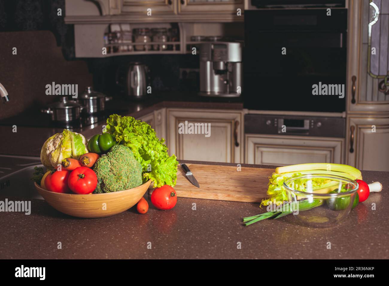 Vegetables in the kitchen Stock Photo - Alamy