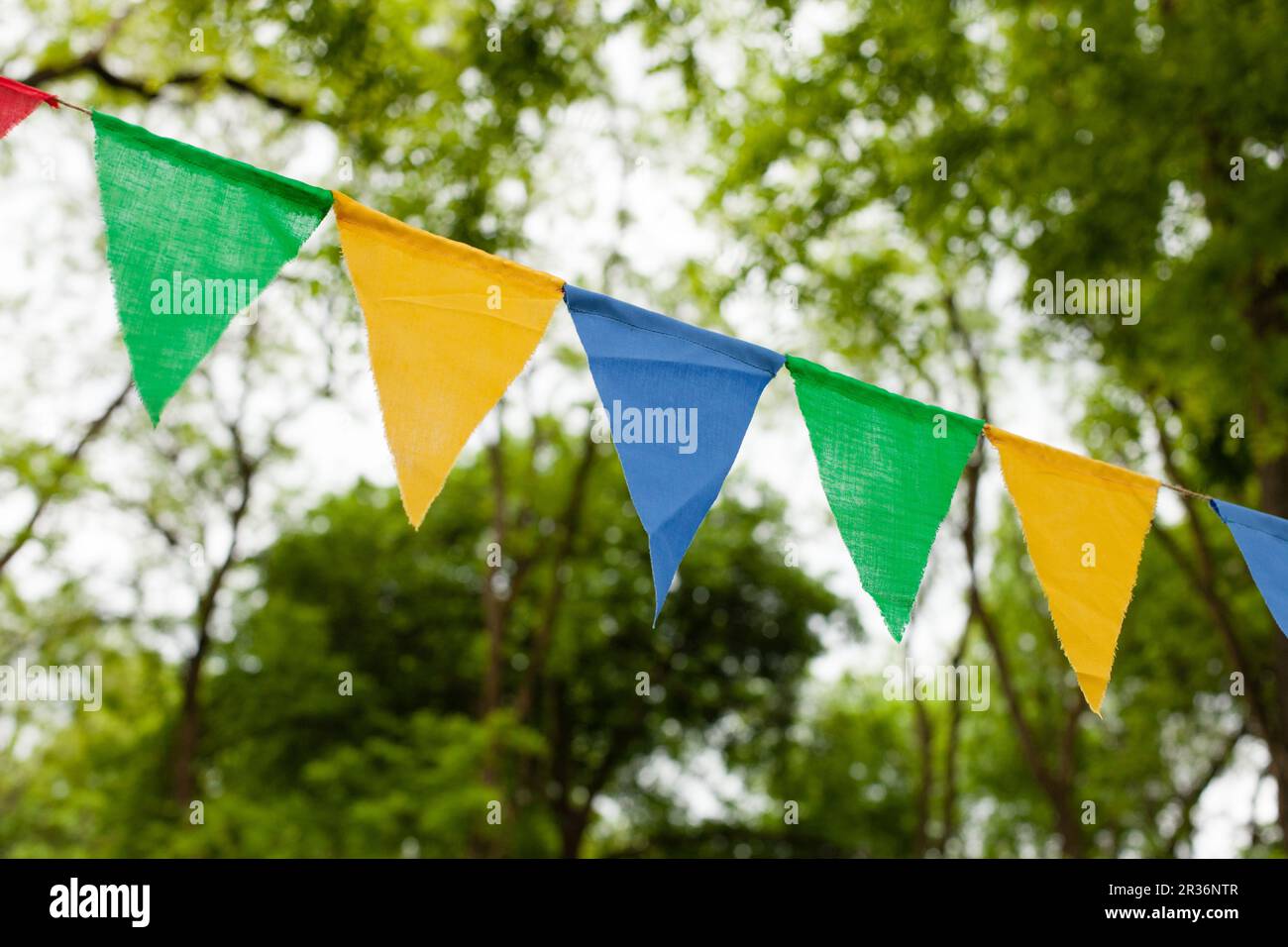 Color bunting flags Stock Photo - Alamy
