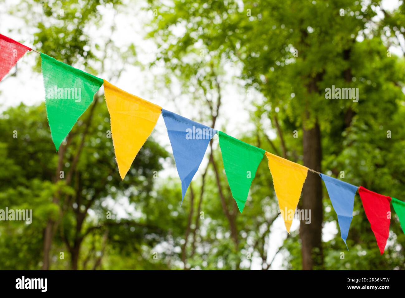Color bunting flags Stock Photo - Alamy