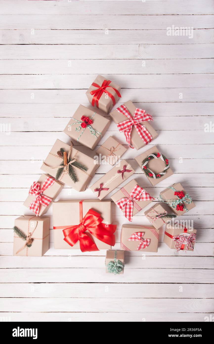 Christmas craft boxes Stock Photo - Alamy