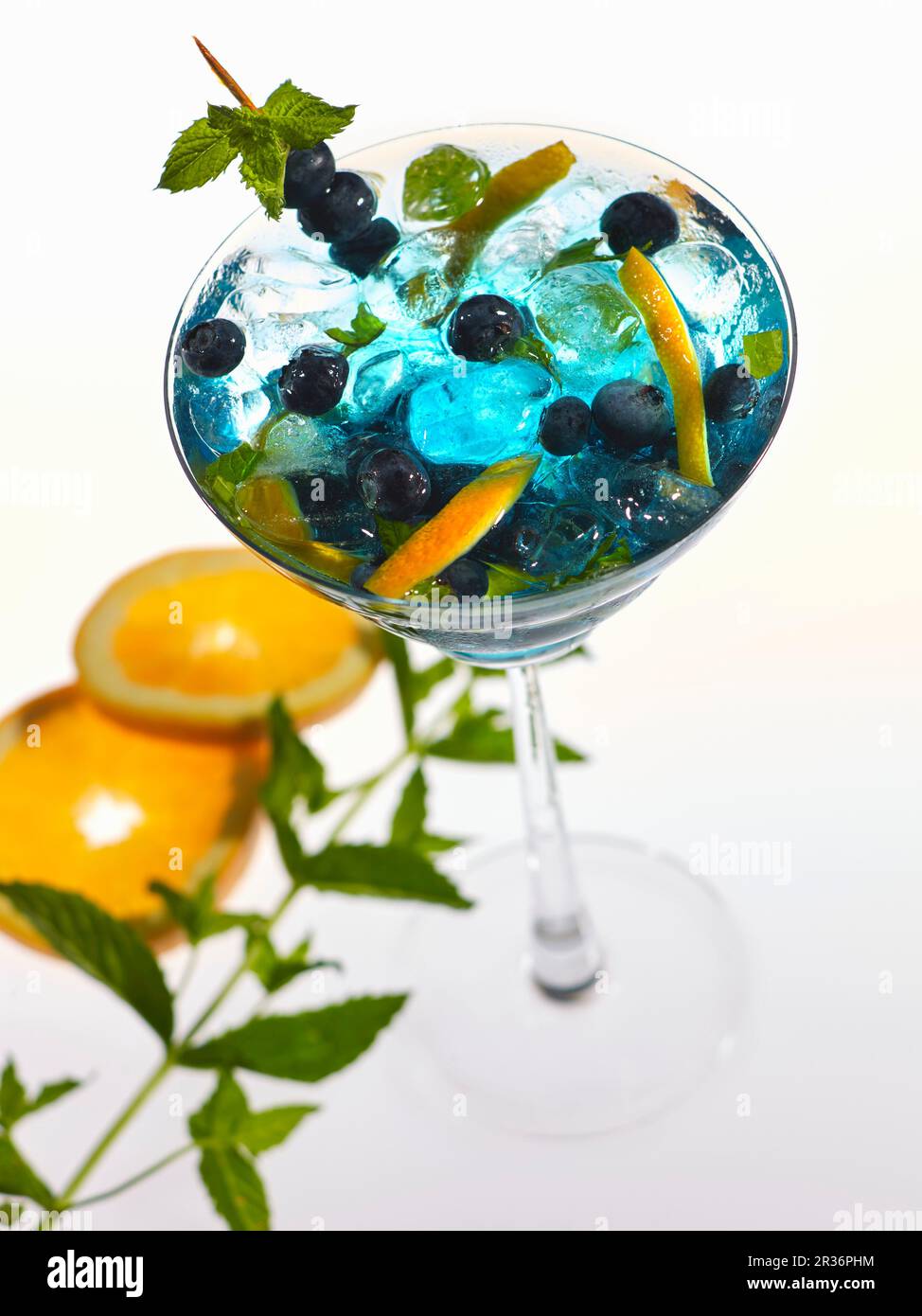Blueberry heaven cocktail Stock Photo - Alamy