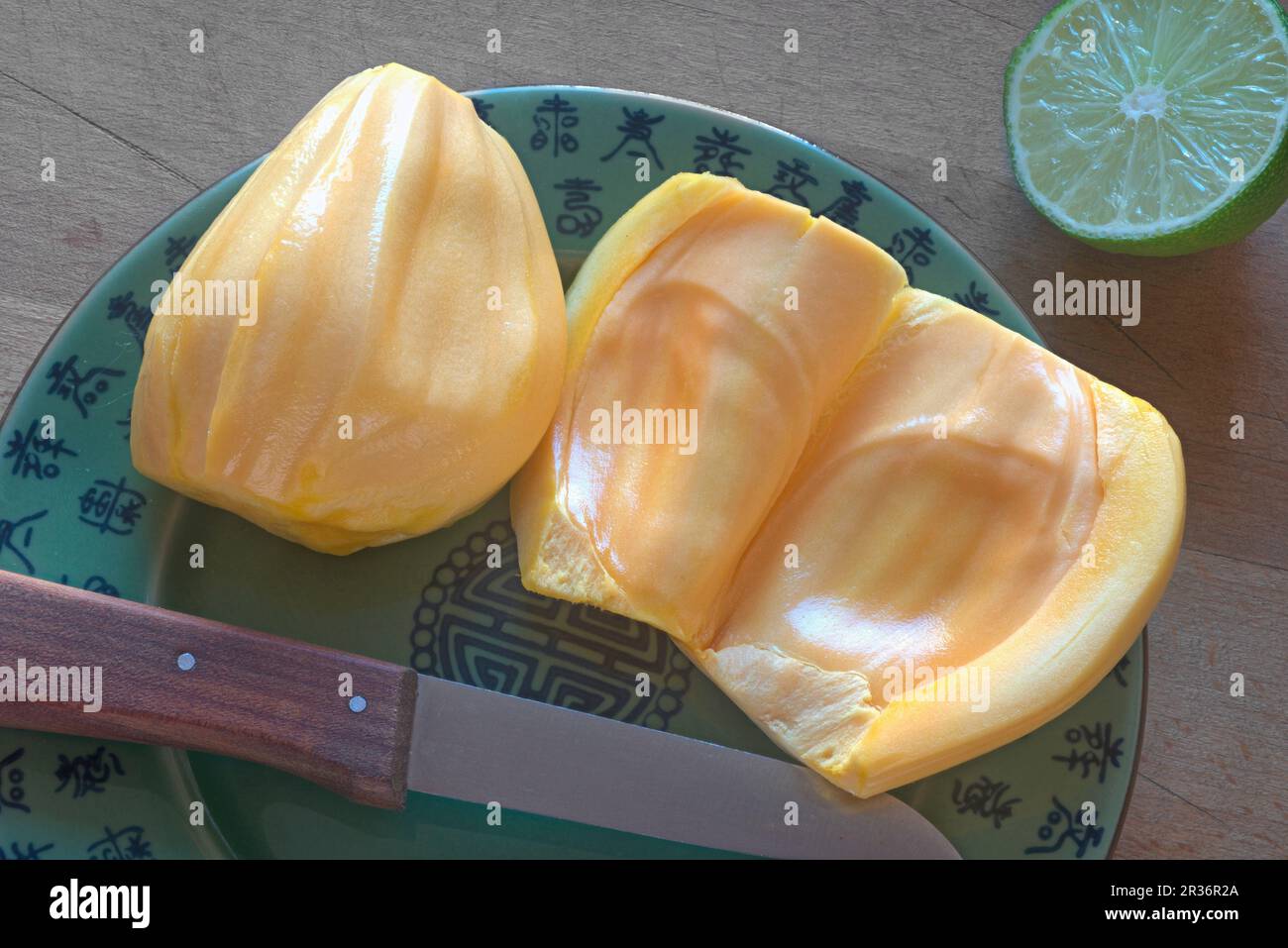 A jackfruit sliced open Stock Photo - Alamy