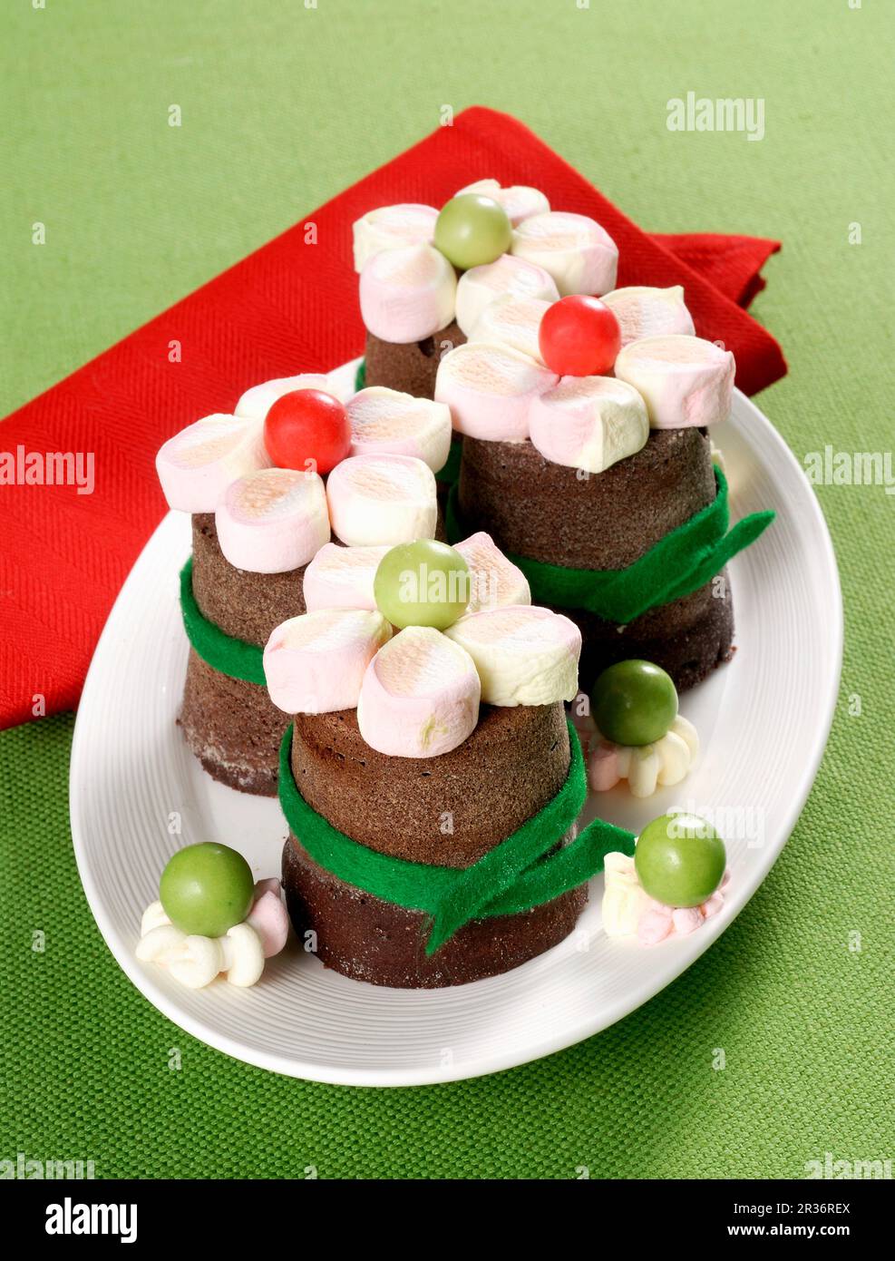 Chocolate flower vases Stock Photo - Alamy