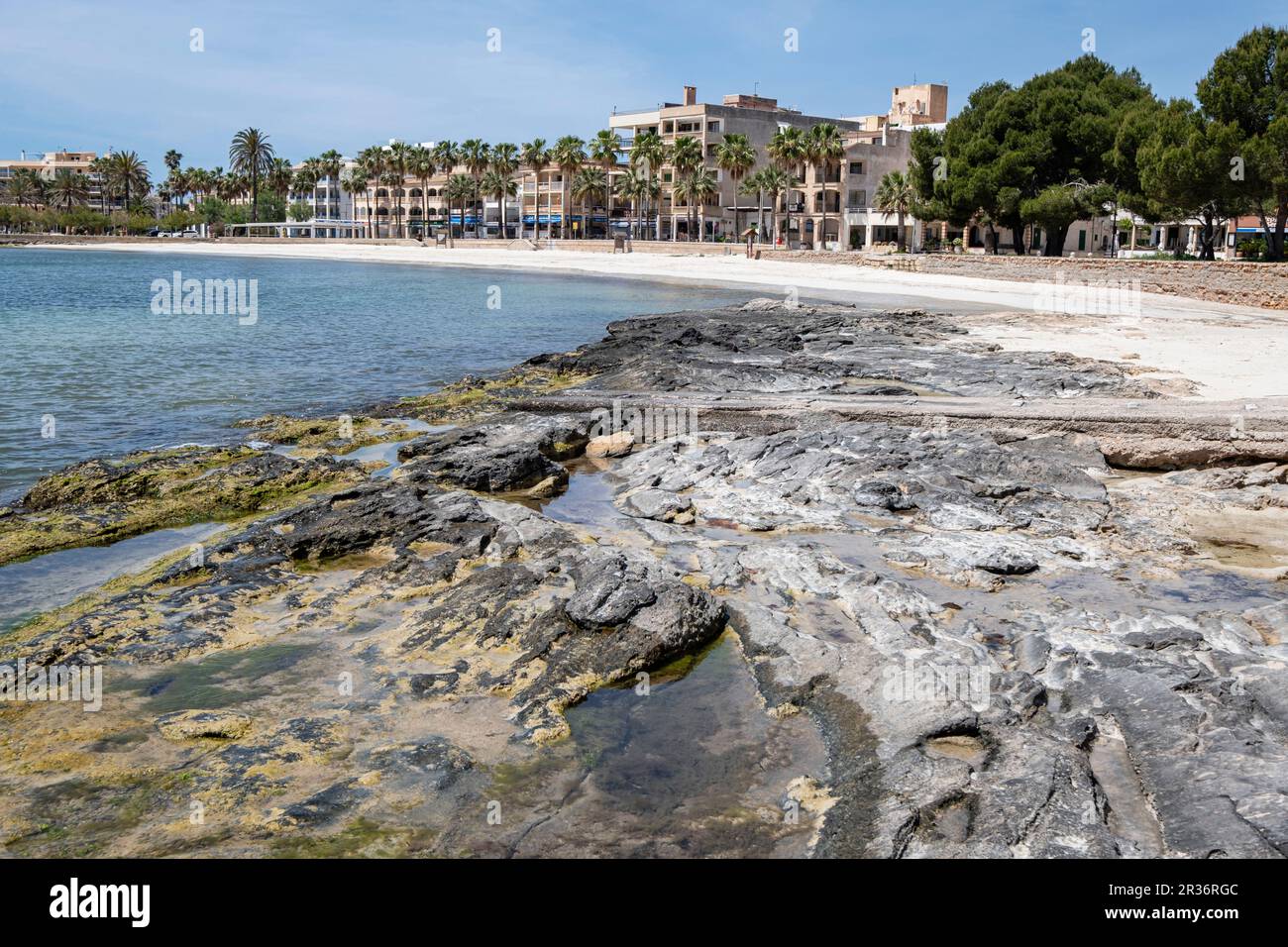 Colònia de Sant Jordi, Es Port beach, term of Ses Salines, . Mallorca ...