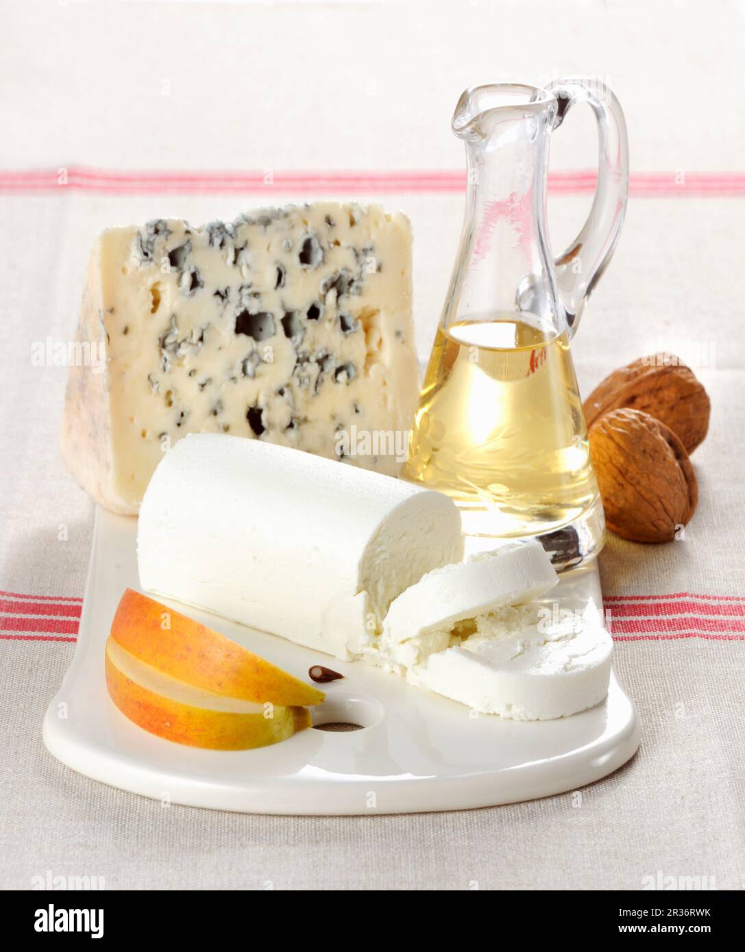 Soft goats cheese on board hi-res stock photography and images - Alamy