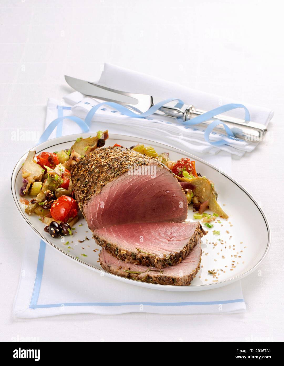 Roastbeef fi tonno (Italian roast tuna Stock Photo - Alamy