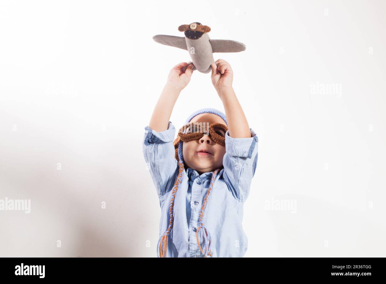 Little boy pilot Stock Photo - Alamy