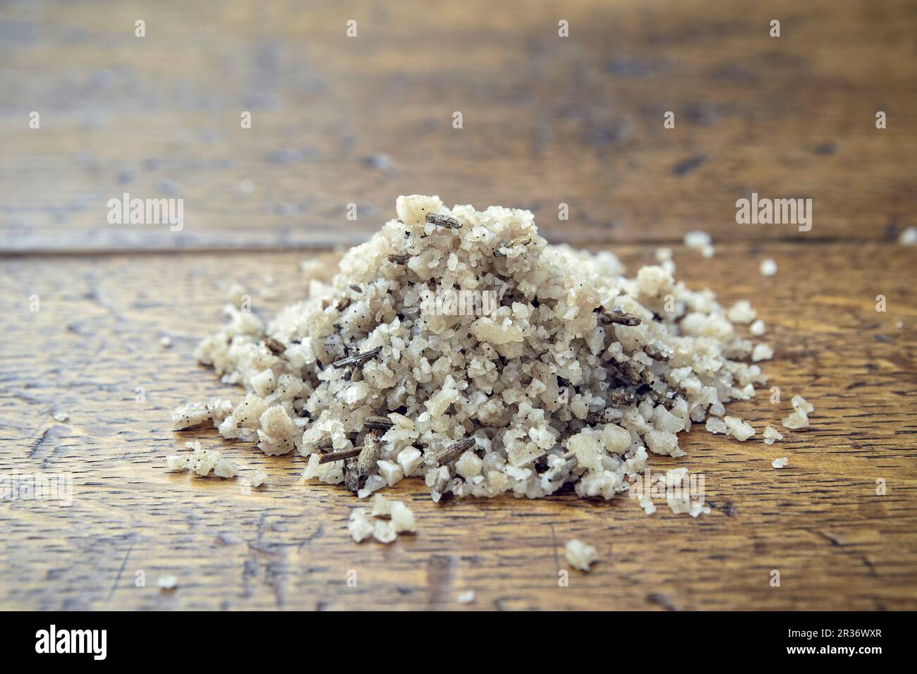 A pile of vanilla and lavender salt Stock Photo - Alamy