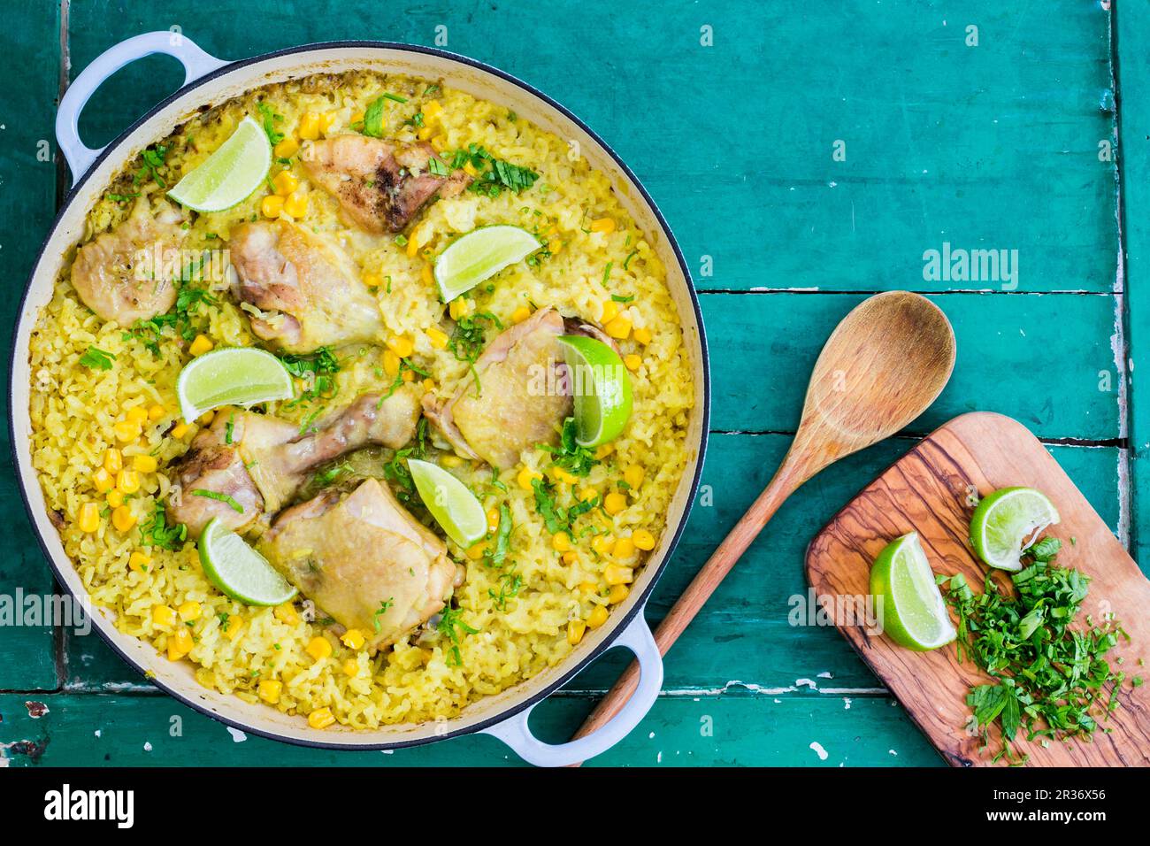 Galinhada (Brazilian chicken with saffron rice Stock Photo - Alamy