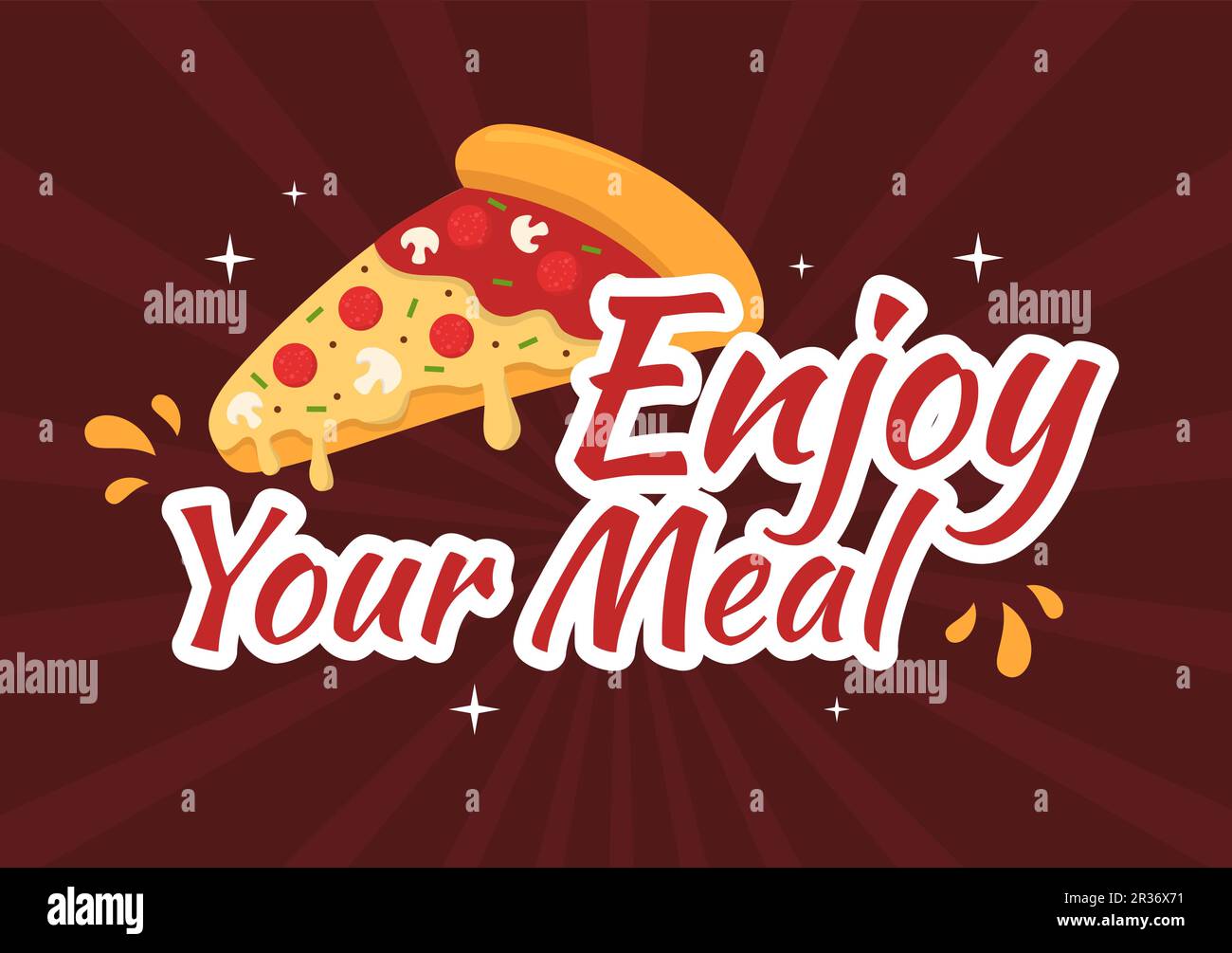 Enjoy Your Meal Vector Illustration a Variety of Delicious Food in Home ...