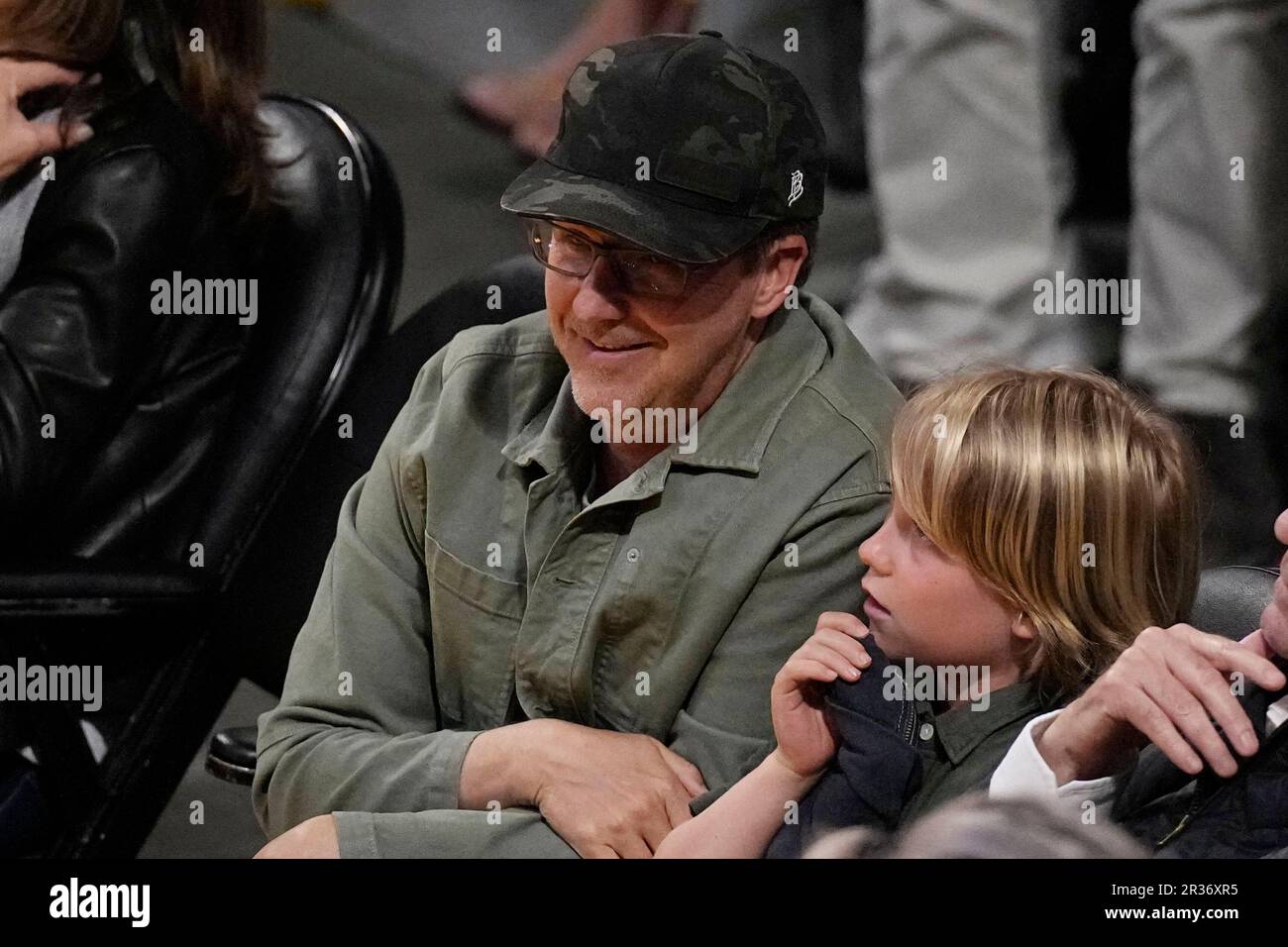 Actor Edward Norton watches Game 4 of the NBA basketball Western ...