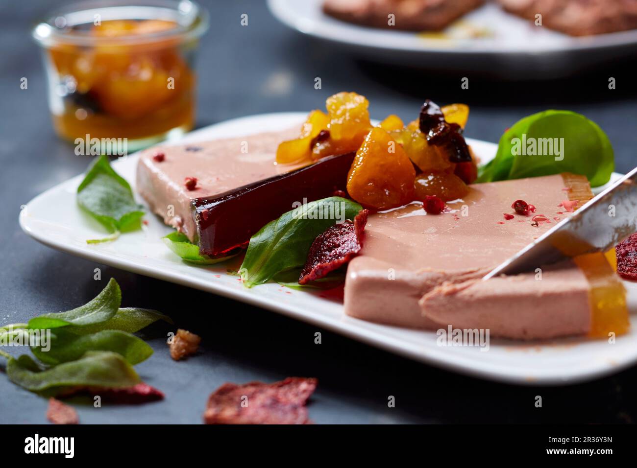 Slices of liver pâté Stock Photo - Alamy