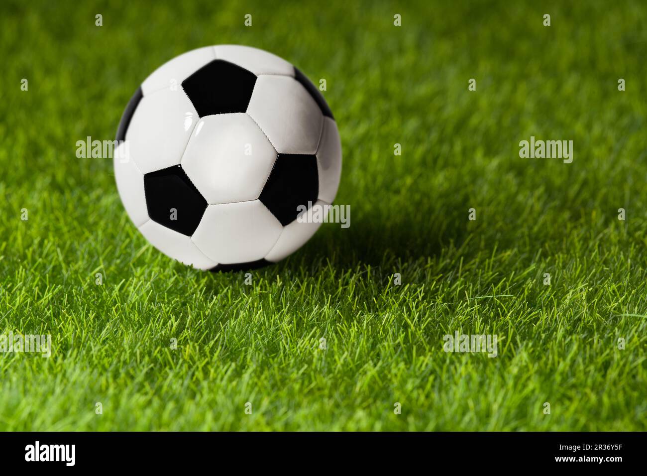 Soccer football ball grass equipment hi-res stock photography and ...