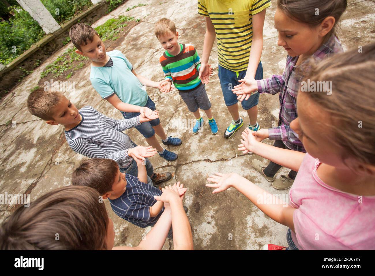 Children playing the game in summer camp Stock Photo - Alamy