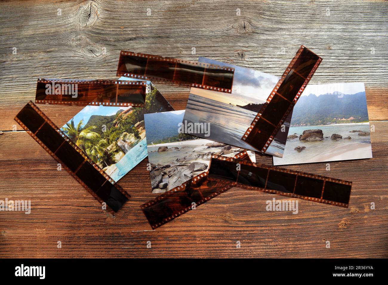 Filmstrip Negative Color Film Old Stock Photo - Alamy