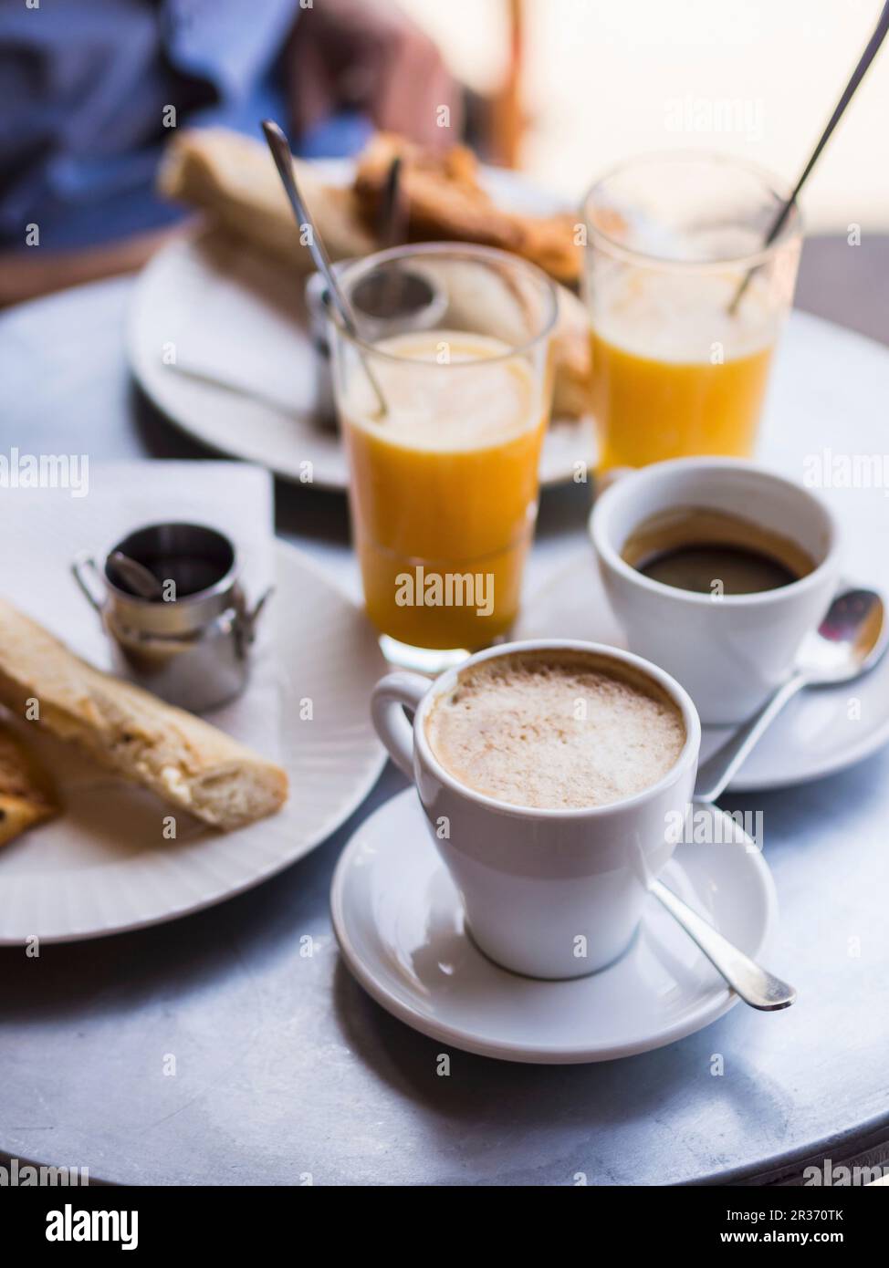 A typical French breakfast served in a Parisian café Stock Photo - Alamy