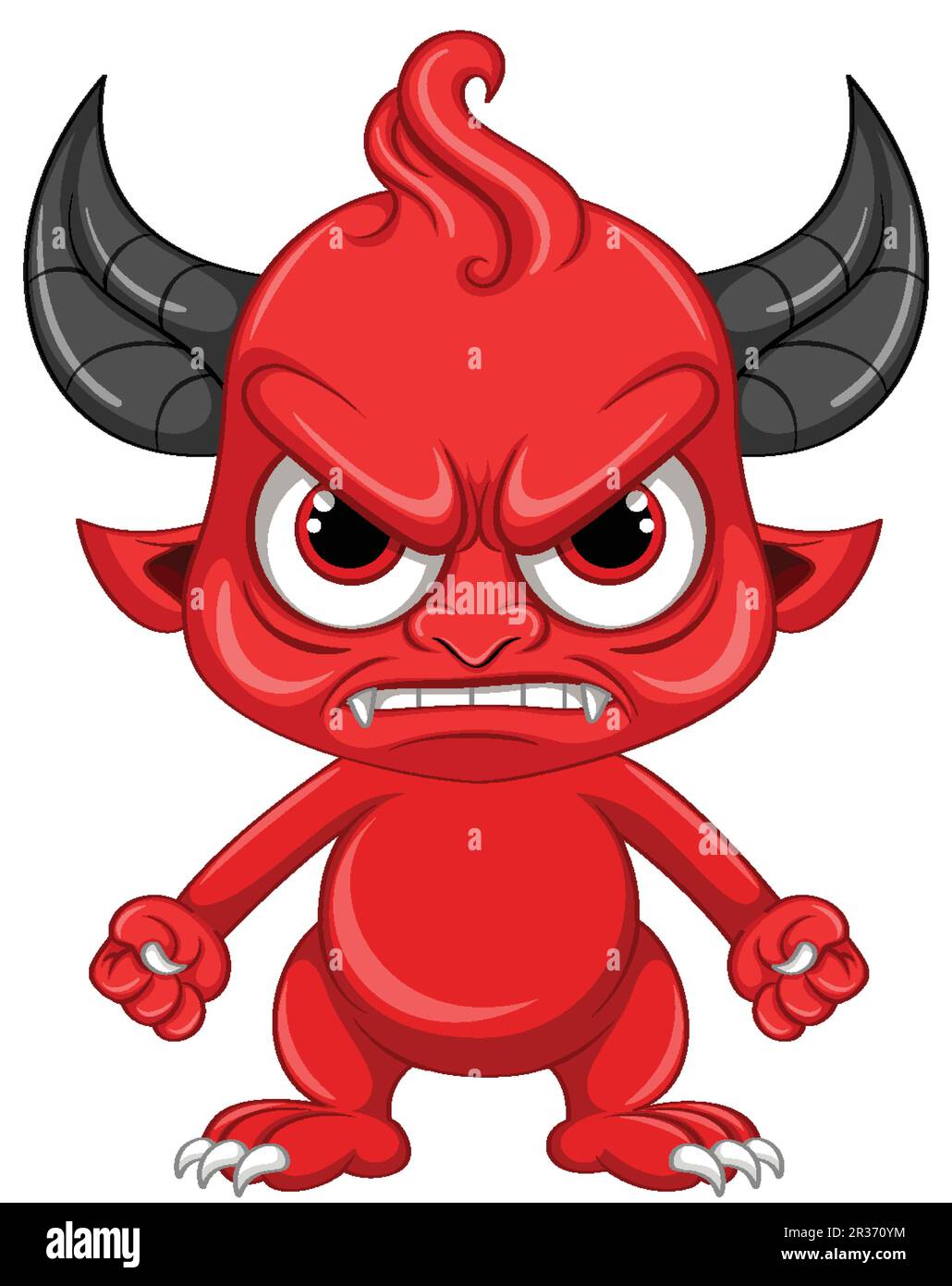 Angry devil cartoon character illustration Stock Vector Image & Art - Alamy