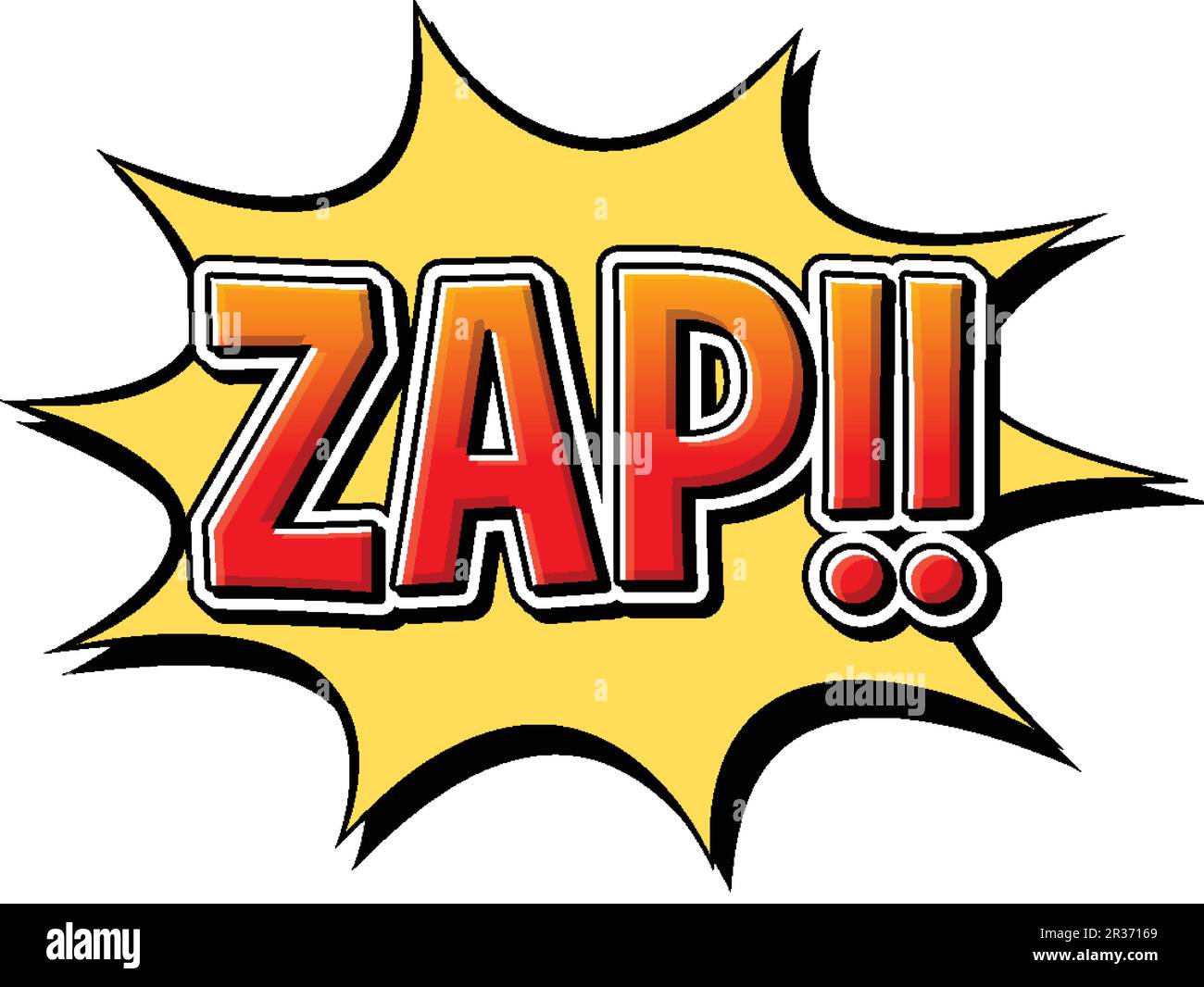 Zap retro comic speech bubble and effect in pop art style illustration Stock Vector Image & Art ...