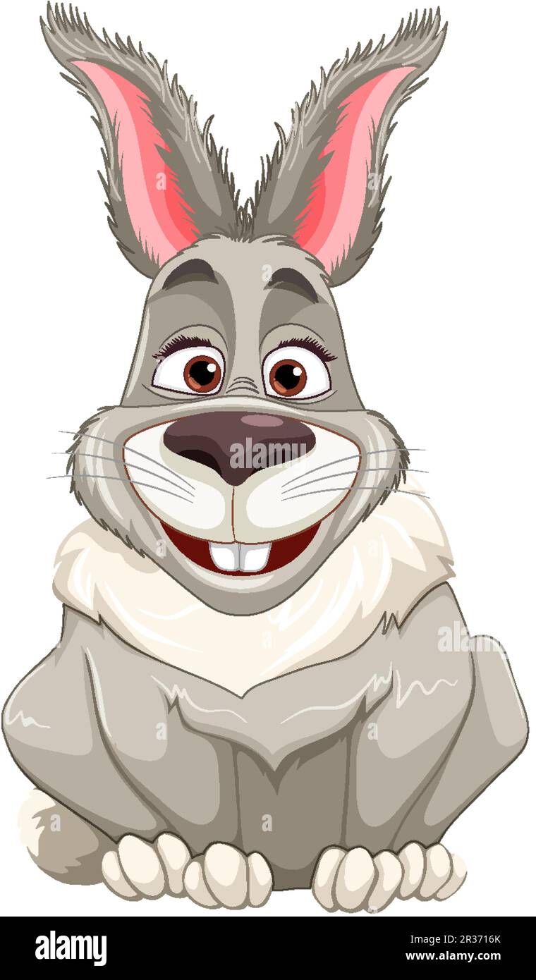 Cute rabbit cartoon character illustration Stock Vector Image & Art - Alamy