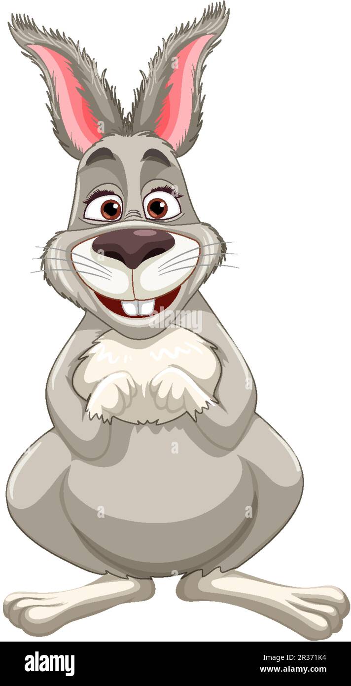 Cute rabbit cartoon character illustration Stock Vector Image & Art - Alamy